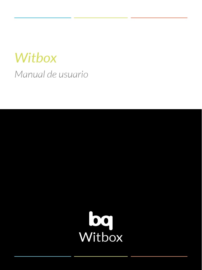 Manual Witbox Esp PDF | PDF | Impresora (Computación) | Aluminio