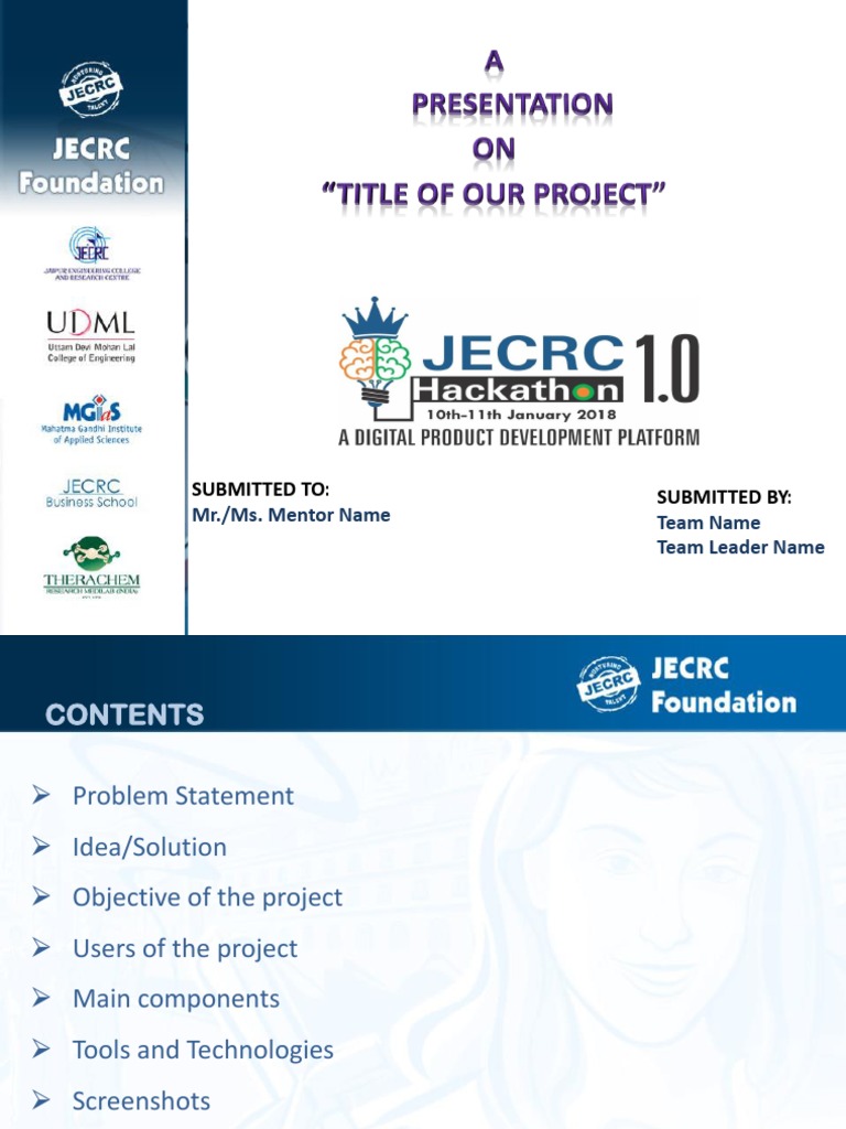 Jecrc Hackathon PPT (2) - 2 | PDF | Java (Programming Language) | Xml