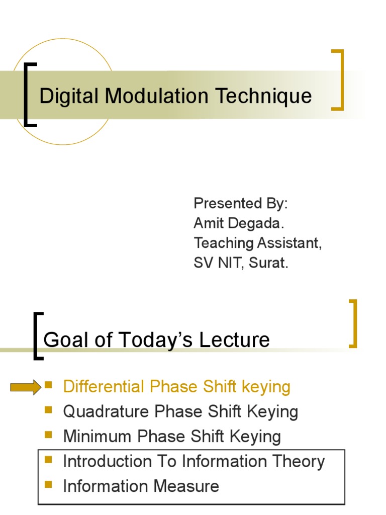 Digital Modulation Techniques: An Overview of Differential Phase Shift ...