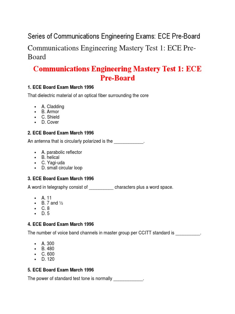 Pinoy Bix Series of Communications Engineering Exams | PDF | Antenna ...