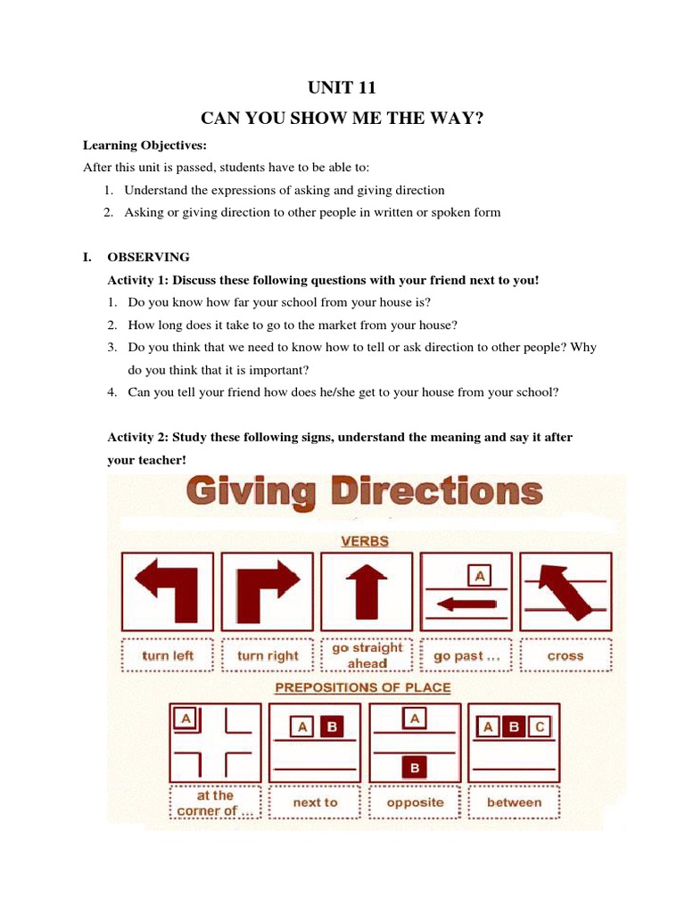 "Asking and Giving Direction" Kelas X SMK | PDF | Traffic | Transport