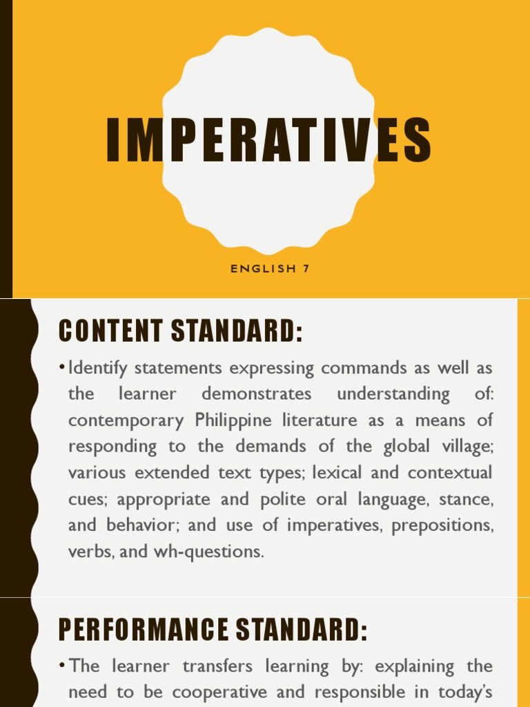 January 25-26, 2018 - Imperatives and Prepositions | PDF | Question ...
