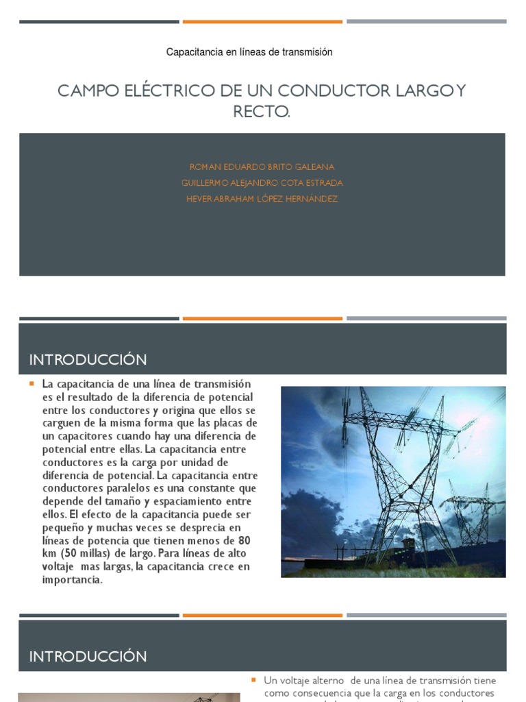 Campo Eléctrico de Un Conductor Largo y Recto. | PDF | Campo magnético ...