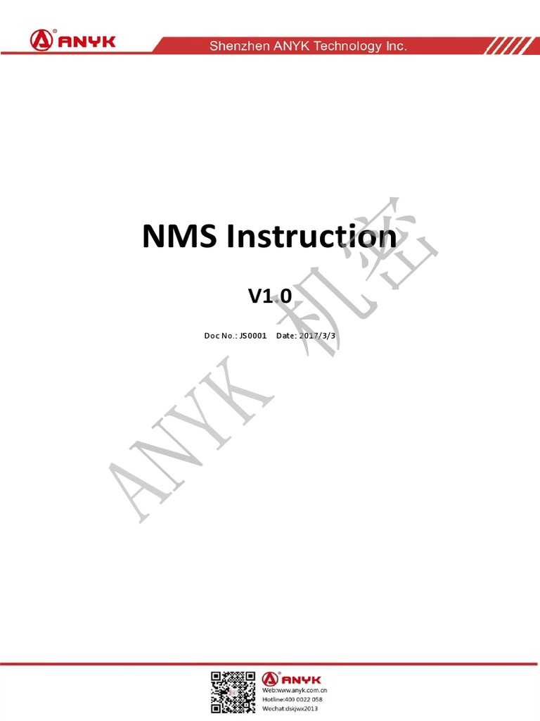 NMS Instruction V1.0 | PDF | Server (Computing) | Digital Technology