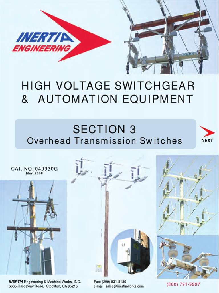 3 Overhead Transmission Switches Catalog | PDF | Switch | Electric Arc