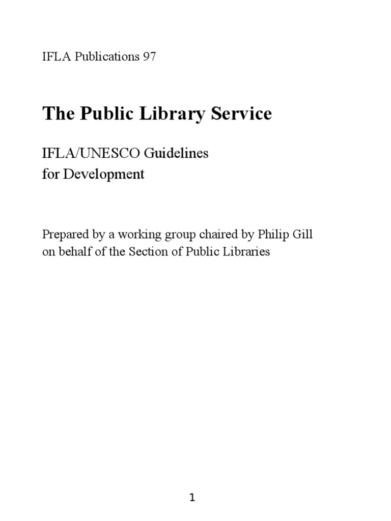 Standards For Public Library | PDF | Public Library | Libraries