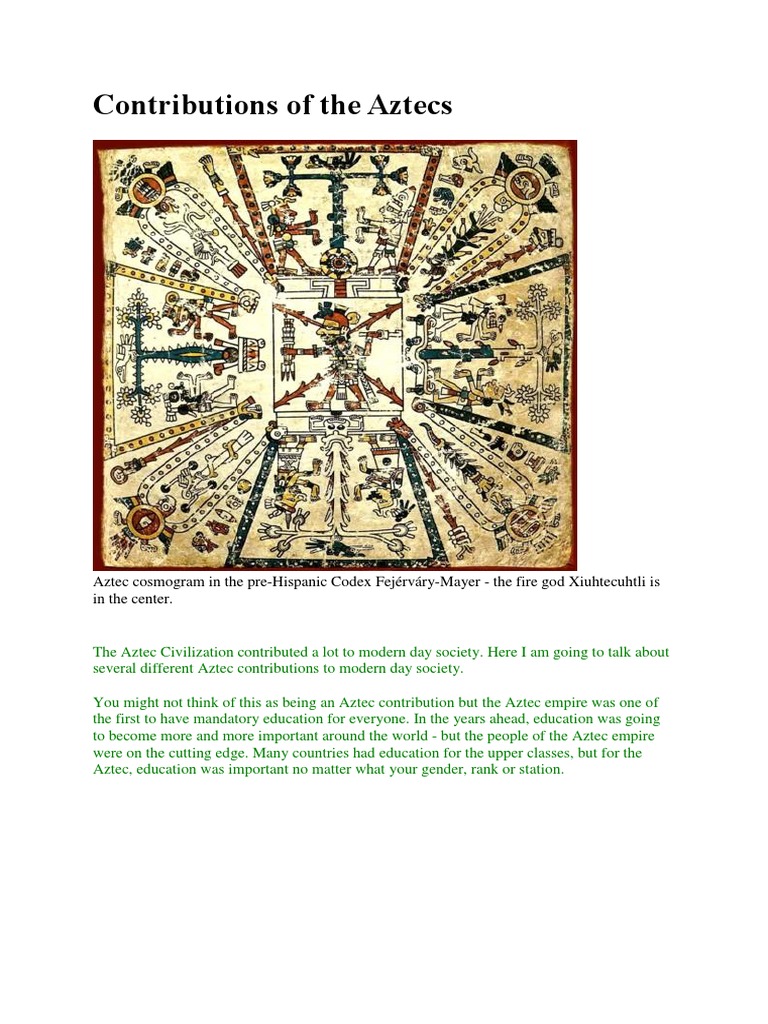 Contributions of The Aztecs | PDF