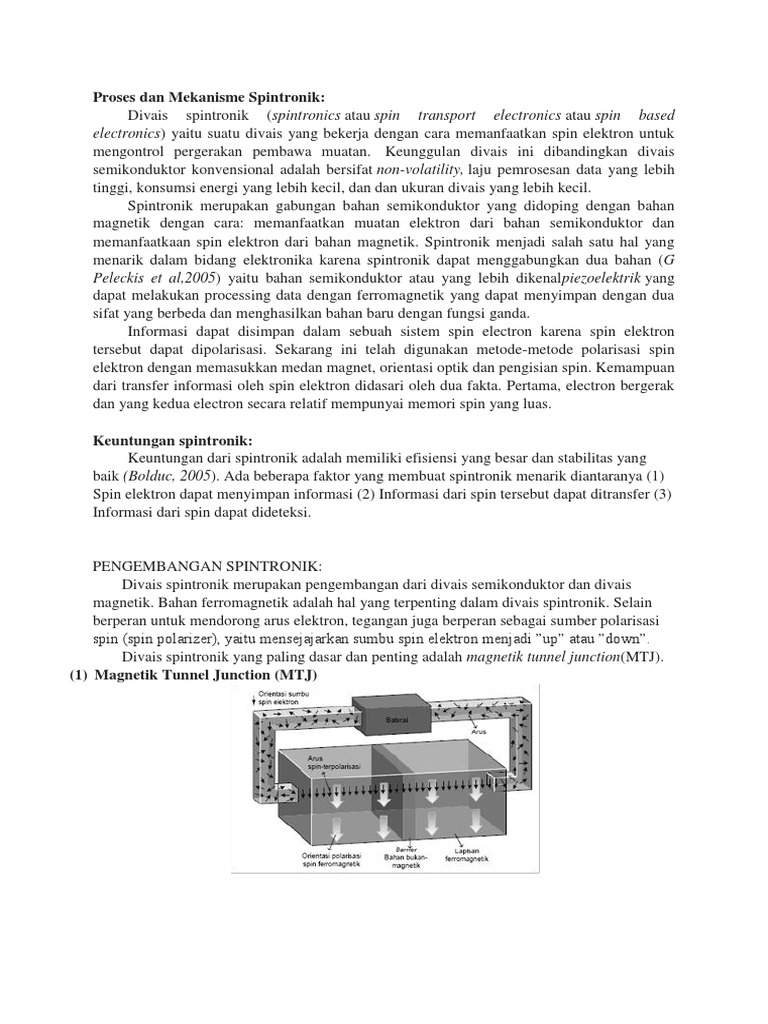 Proses Dan Mekanisme Spintronik | PDF