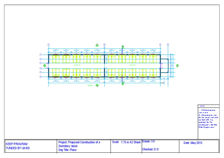Proposed Layout and Dimensional Plans for Construction of a Dormitory ...