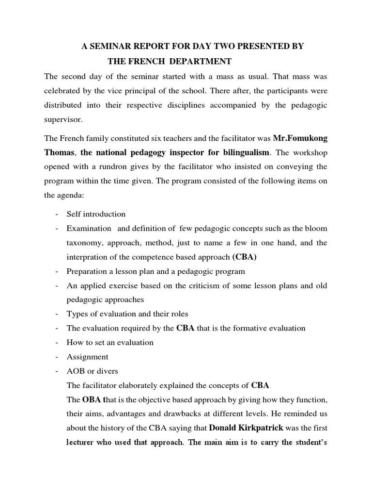 The French Department Report | PDF