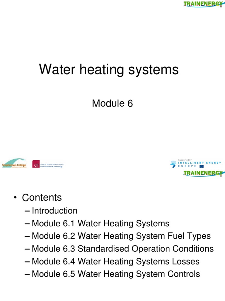 Module 6 Water Heating Systems | PDF | Water Heating | Hvac