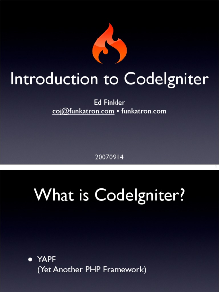 EdFinkler-Introduction To CodeIgniter | PDF | Information Retrieval | Computer Data