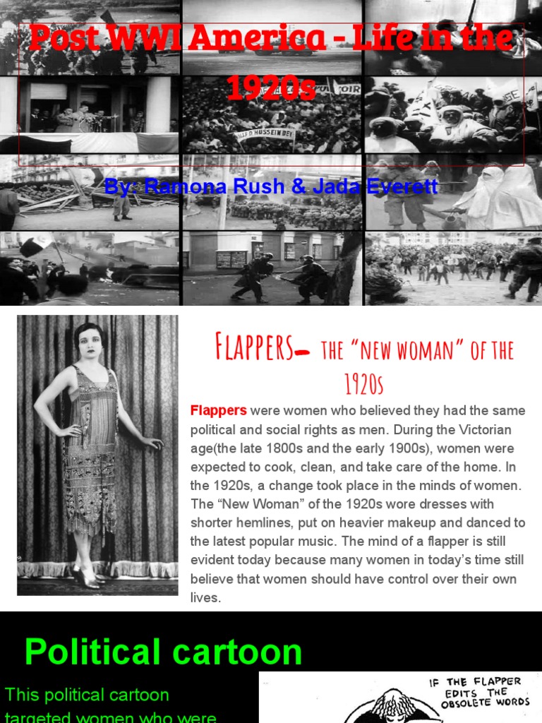 Post Wwi America - Life in The 1920s Ramona Rush and Jada Everett | PDF ...