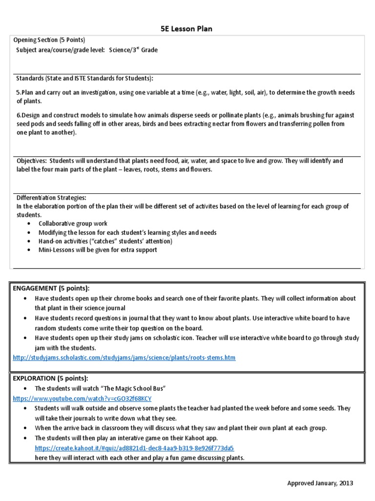 5e Lesson Plan Haley Hill | PDF | Flowers | Plants