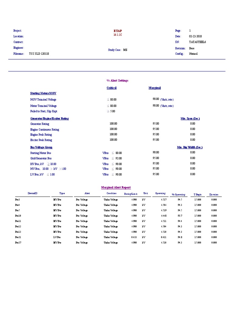 Motor Starting Tcc. - Alert Complete | PDF | Physical Quantities ...