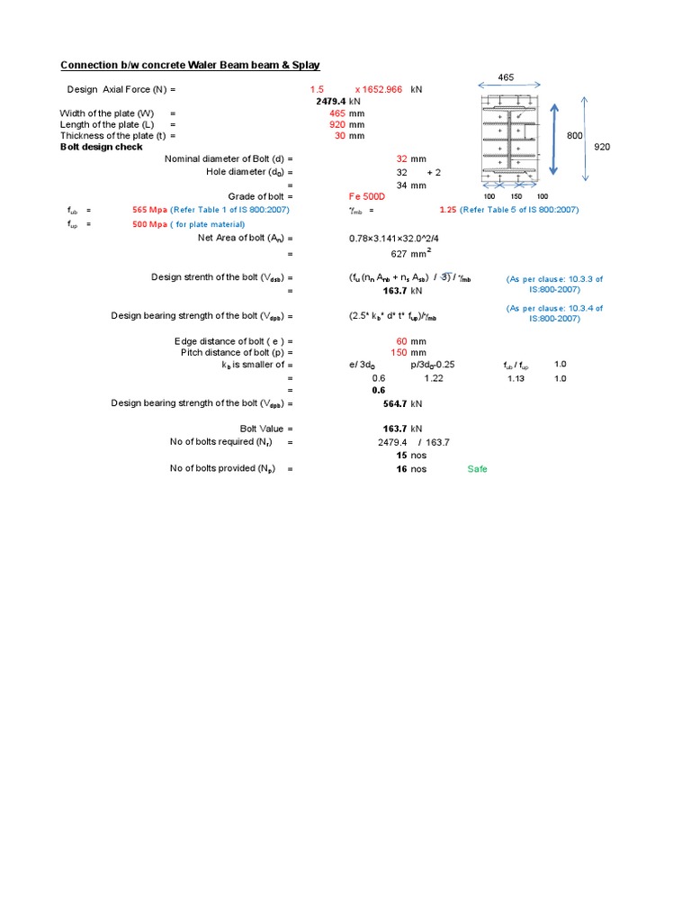 Bolt Design and Embedment Length Check | PDF | Screw | Strength Of ...