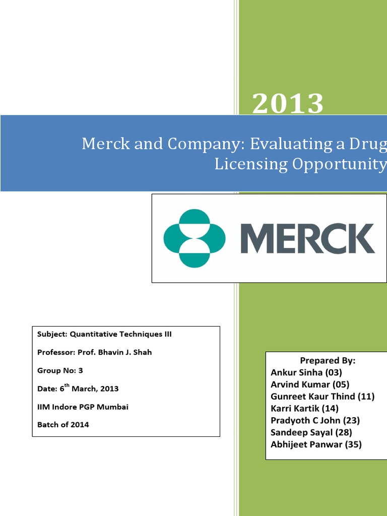 Group 3 Merck | PDF | Pharmaceutical Industry | Phases Of Clinical Research