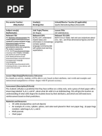 Caltpa Cycle 1 Lesson Plan | PDF | Shape | Lesson Plan