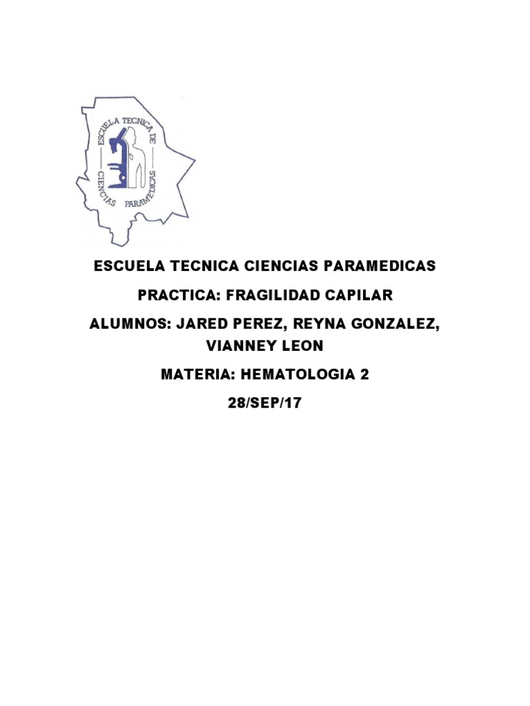 Prueba de Fragilidad Capilar en Hematología | PDF