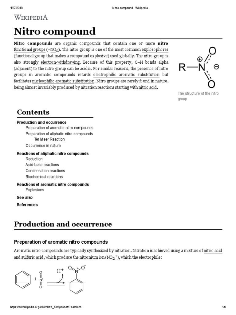 Nitro Compound | Download Free PDF | Molecules | Carbon Compounds