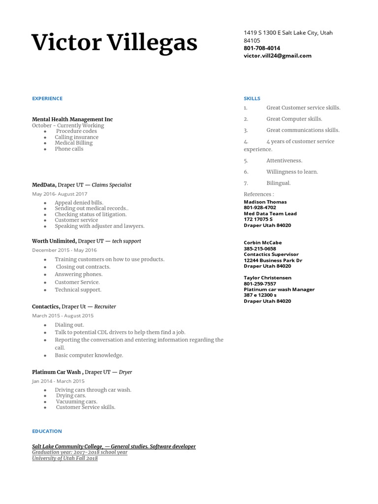 Victor-Resume 3 | PDF | Communication | Computing