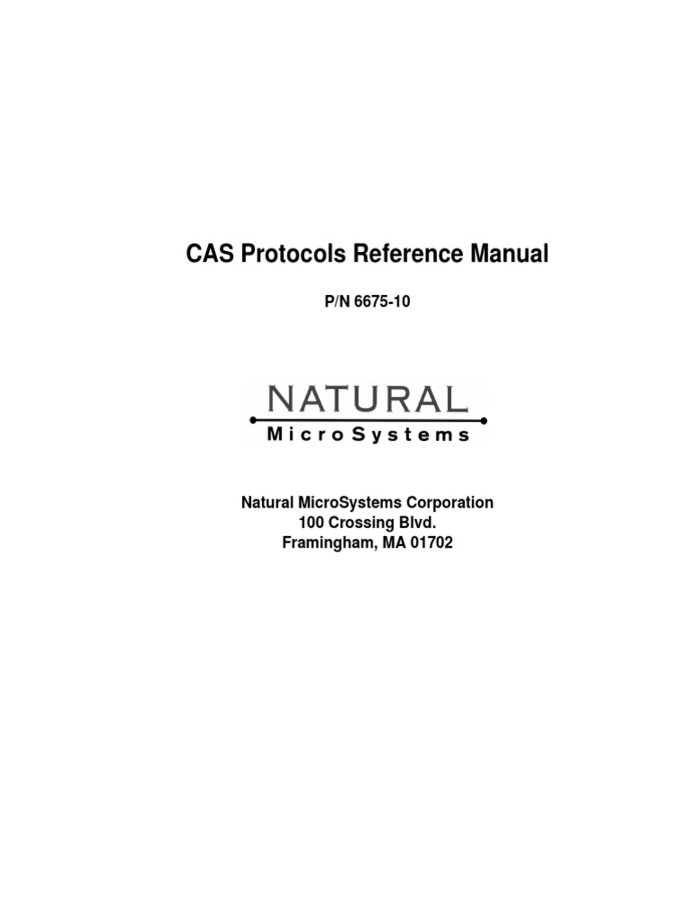 CAS Protocols Reference Manual | PDF | Internet Protocol Suite ...