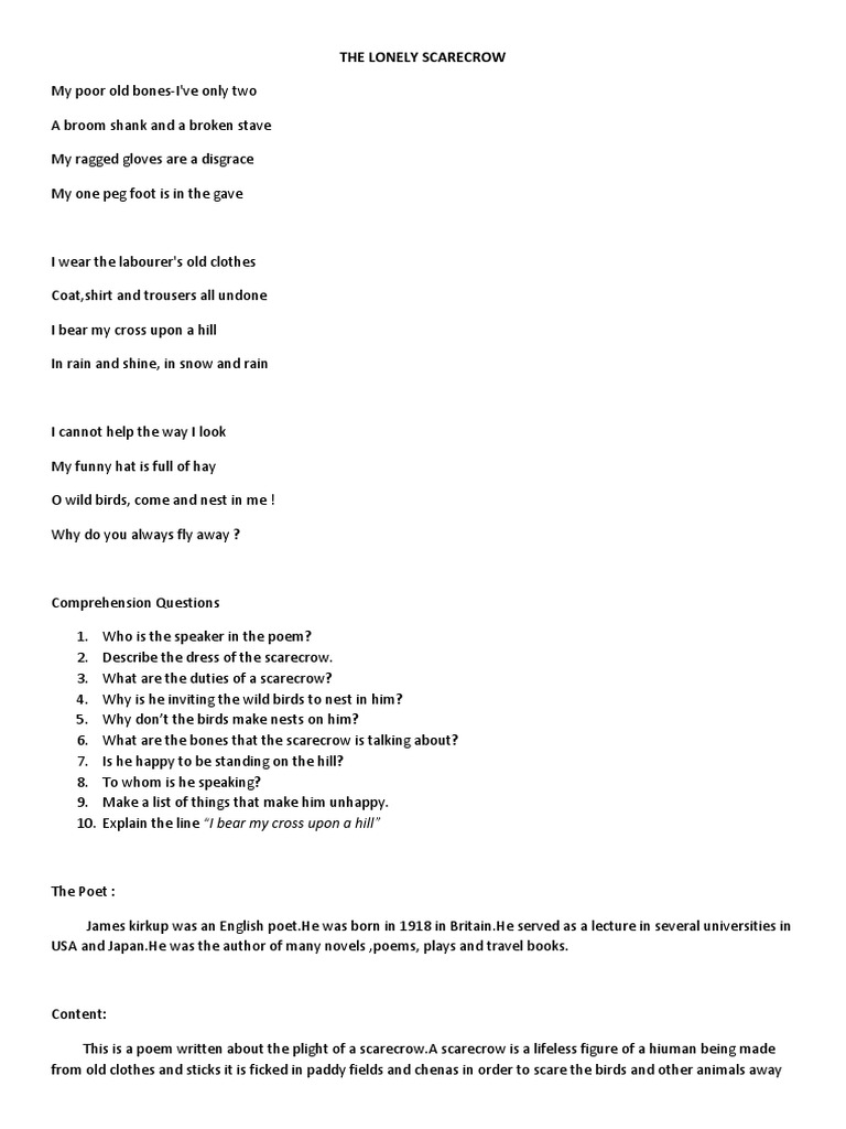 The Lonely Scarecrow | PDF