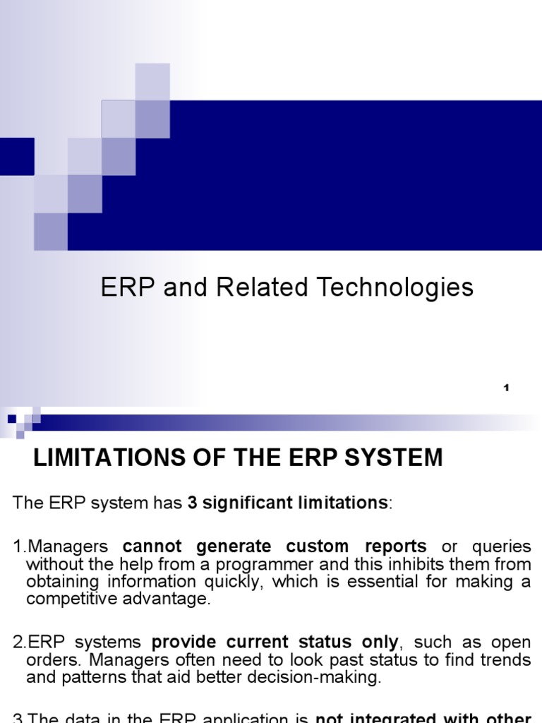 CHP-3ERP and Related Technologies | PDF | Enterprise Resource Planning | Management Information ...