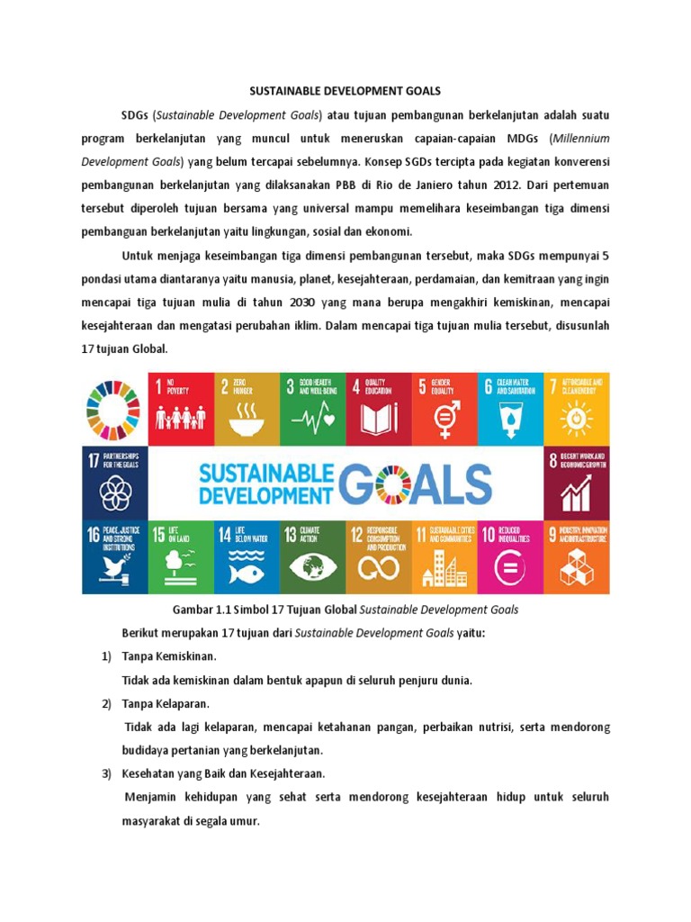 Sustainable Development Goals | PDF