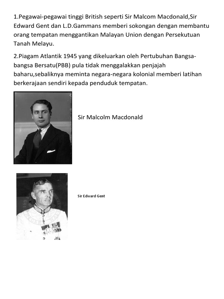 Peranan Sir Malcolm Macdonald dalam Sejarah | PDF
