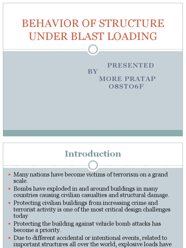 Blast Loading Effects on Structures | PDF | Explosion | Bomb