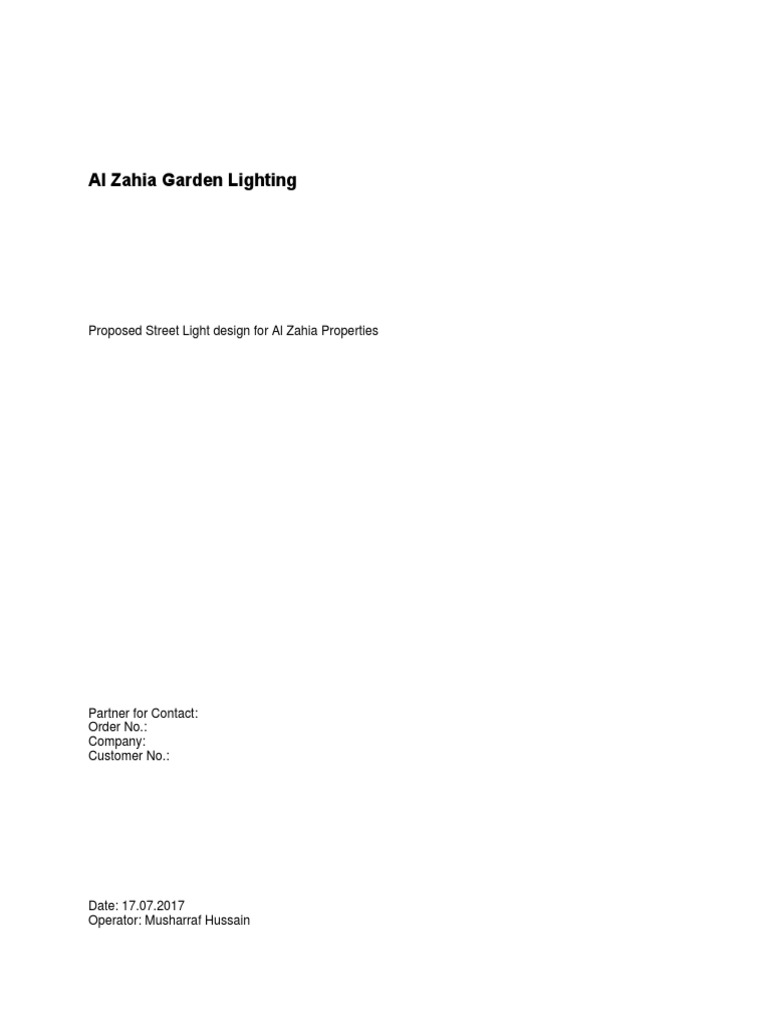 Street Light 40W Lux Report | PDF | Lighting | Street Light