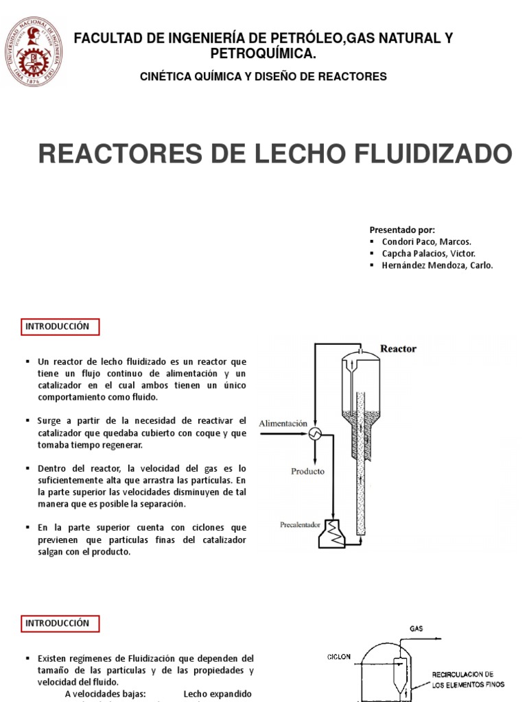 Reactores de Lecho Fluidizado | PDF | Reactor Quimico | Motor a reacción