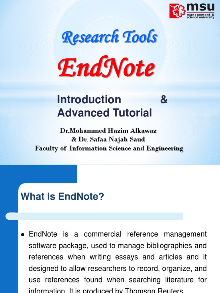 A Comprehensive Guide to Using EndNote for Research Paper Management ...