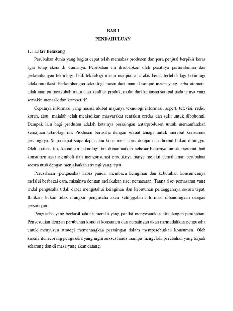 Analisis Pesaing dalam Pasar Jenuh | PDF