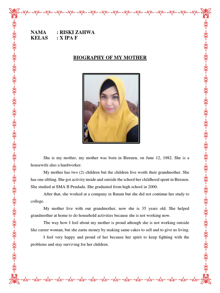 Biography of My Mother | PDF