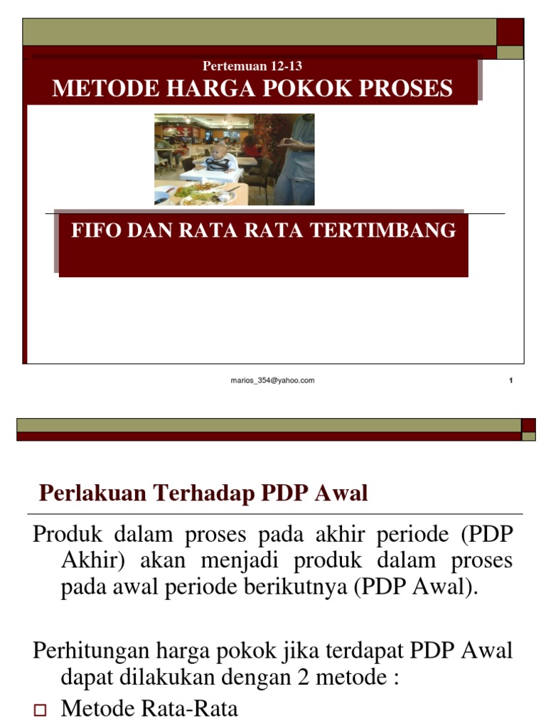 Metode HPP FIFO dan Rata-Rata Tertimbang | PDF