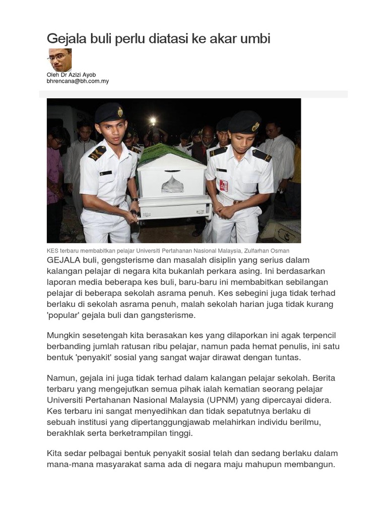 Atasi Gejala Buli di Kalangan Pelajar | PDF