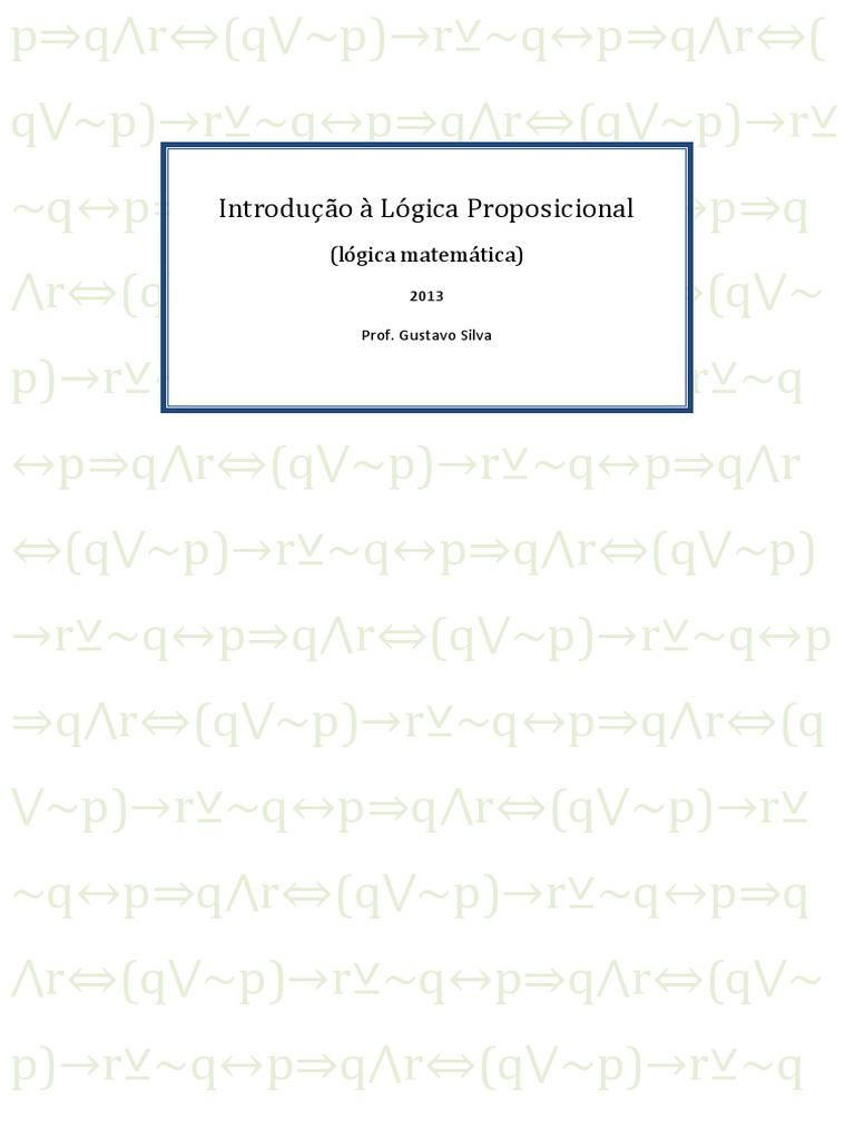 Lógica Matemática | Download grátis PDF | Proposição | Lógica matemática