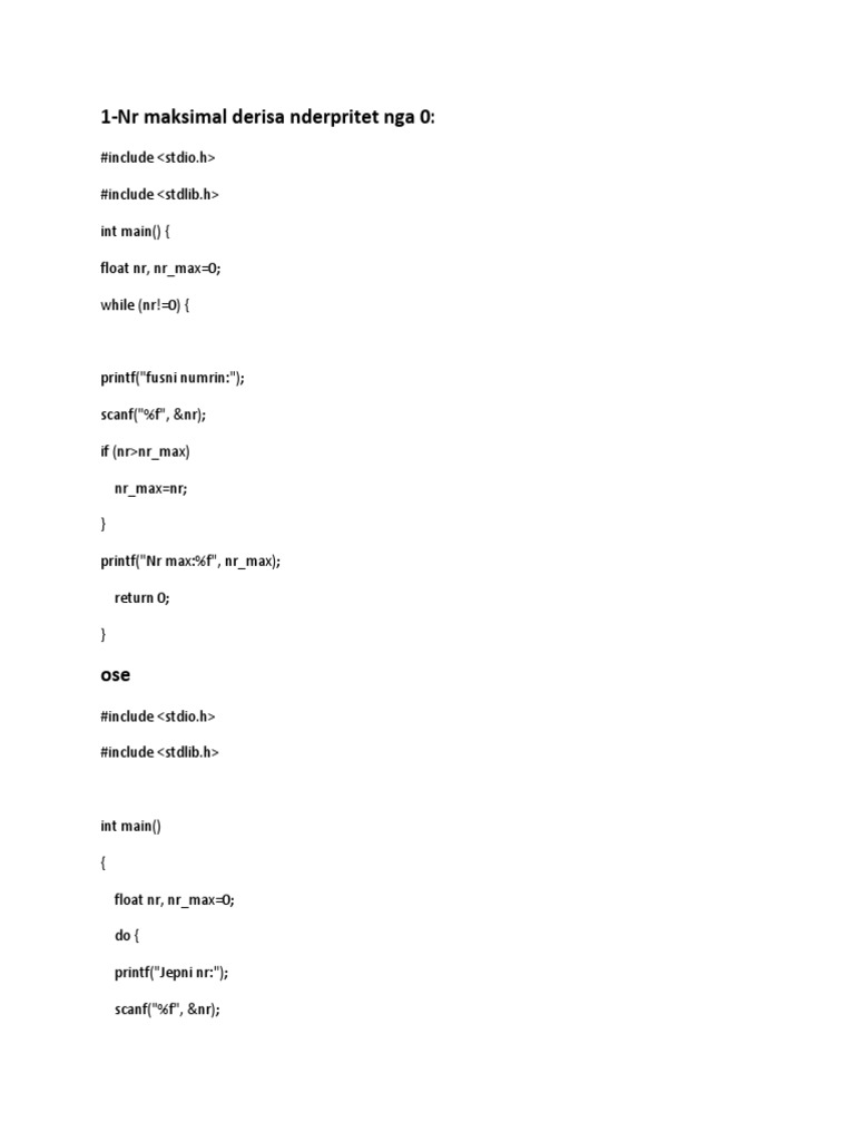 Detyra Ne C | PDF