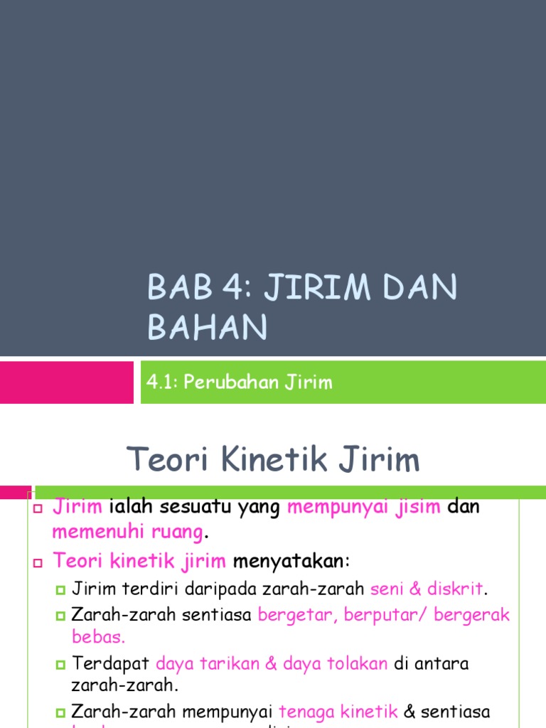 4.1 Perubahan Jirim | PDF