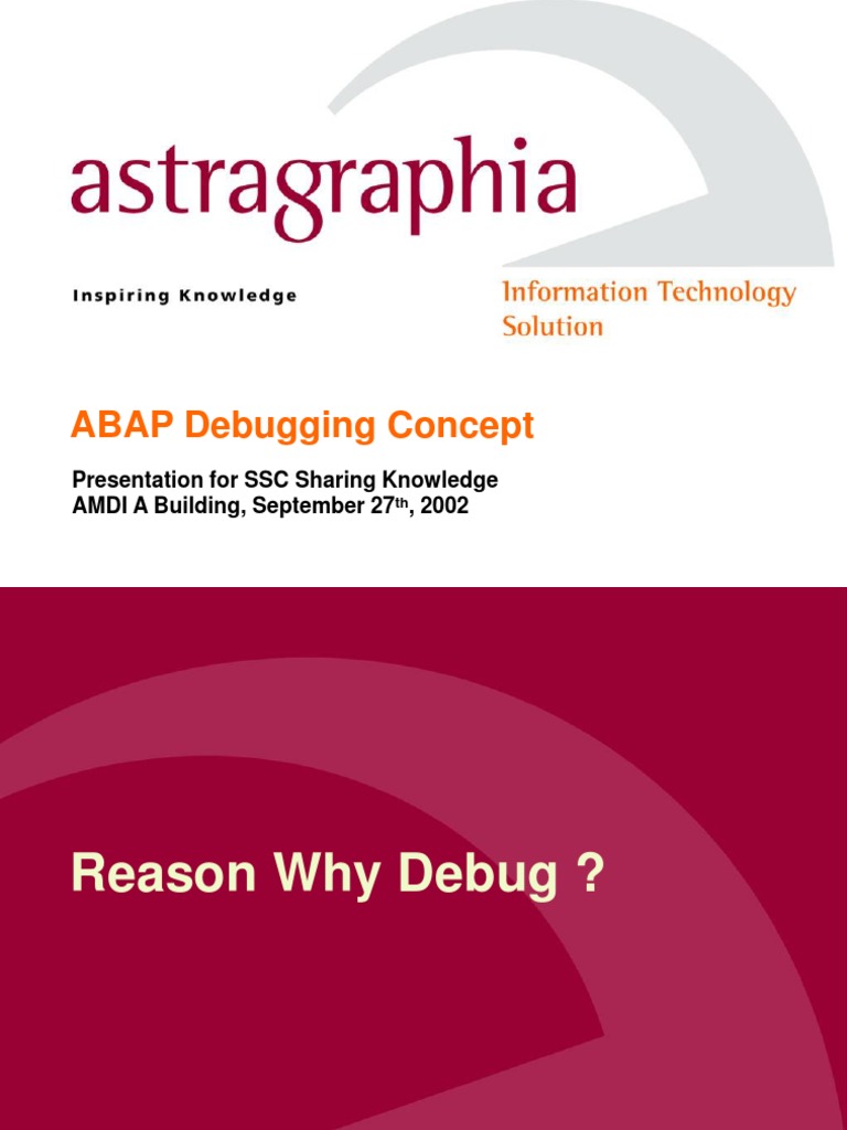 ABAP Debugging Concept | PDF | Debugging | Subroutine