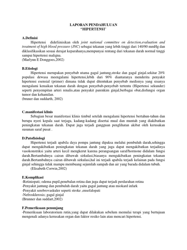LP Dan Askep Hipertensi | PDF