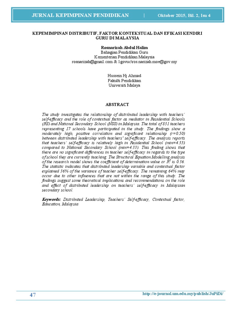 Jurnal Kepimpinan Distributif | PDF