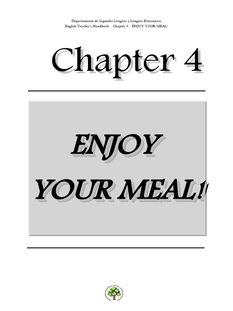 Chapter 4: Enjoy Your Meal Activities | PDF | Restaurants | Menu