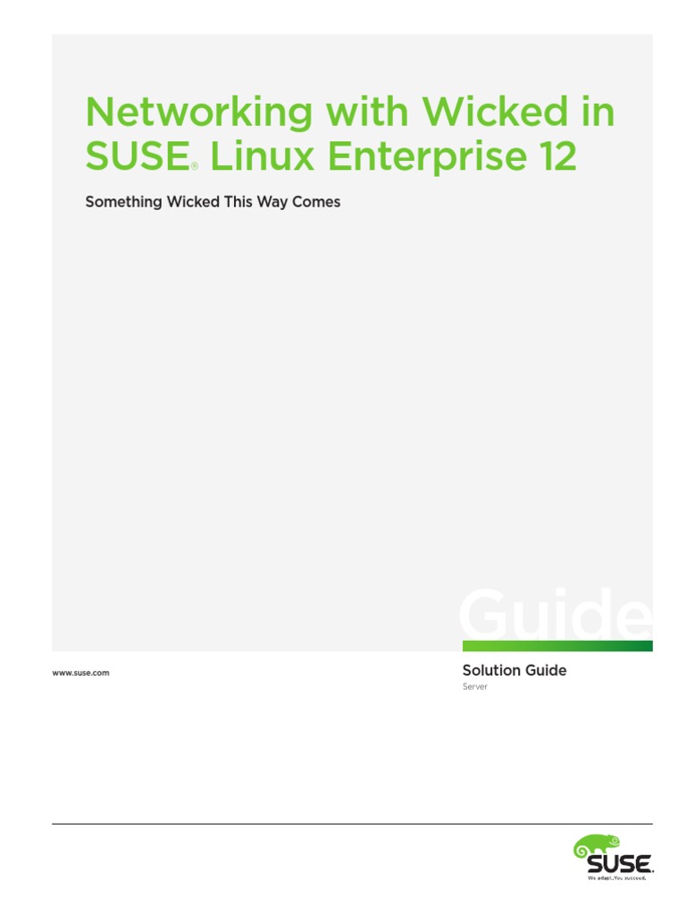 Networking With Wicked in Suse Linux Enterprise 12 Guide | PDF | I Pv6 ...