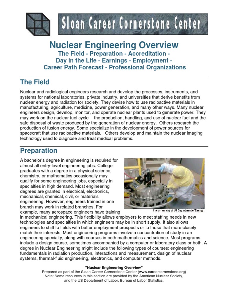 Nuclear Engineering Overview: The Field | Download Free PDF | Nuclear ...
