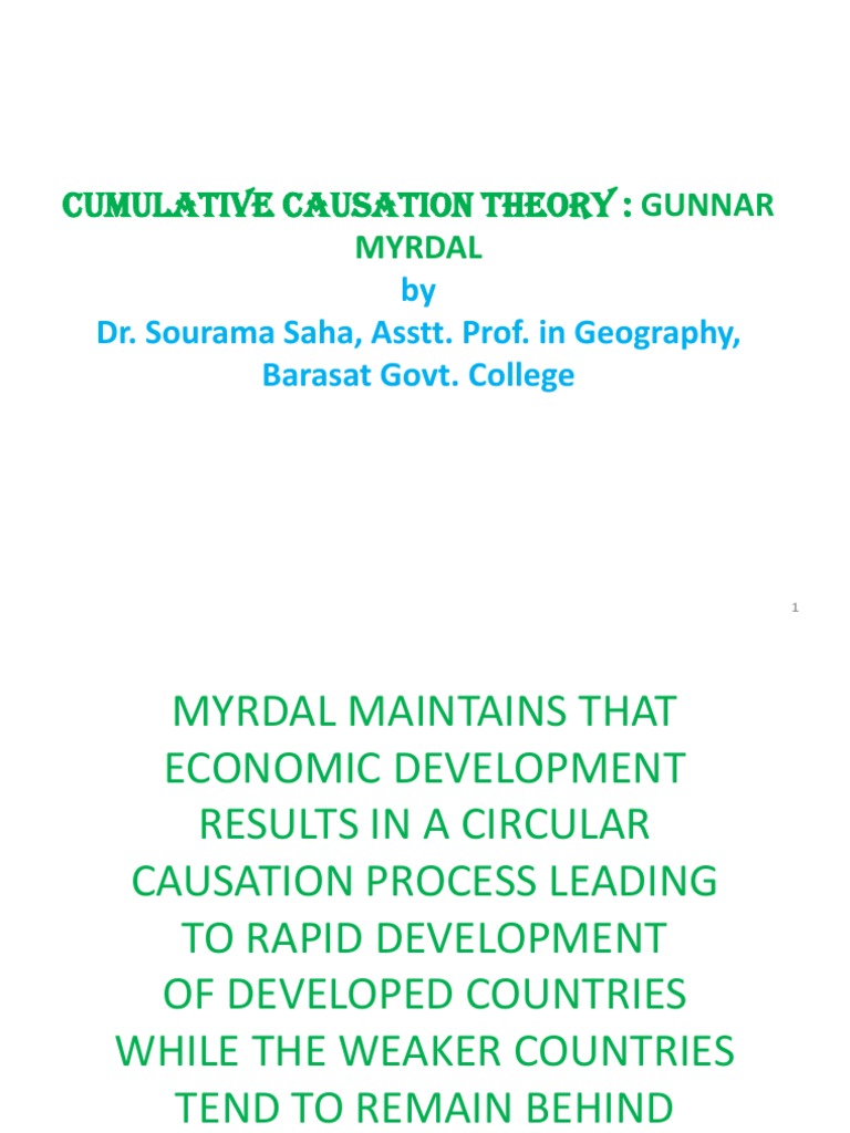 Myrdal's Cumulative Causation Theory | PDF | Economic Inequality ...