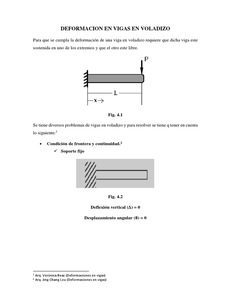 Deformacion en Vigas en Voladizo | PDF | Resistencia de materiales | Objetos matemáticos