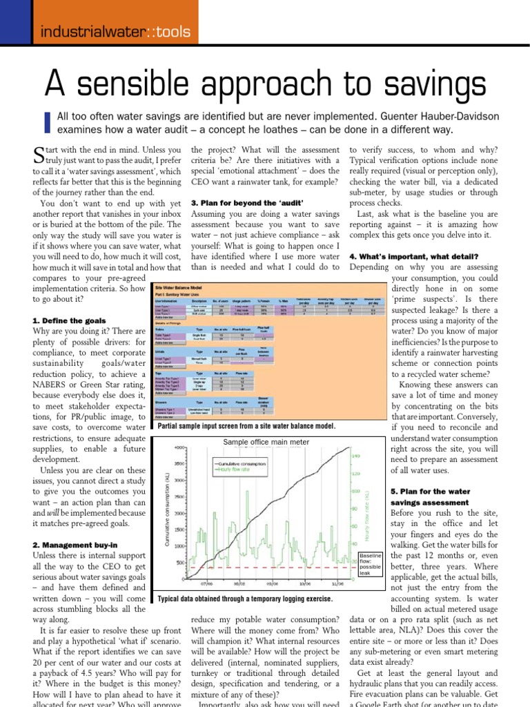 How to Conduct a Water Audit | Audit | Water